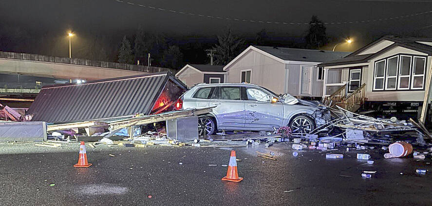 Driver suffers medical emergency, crashes into coffee shop in Gorst