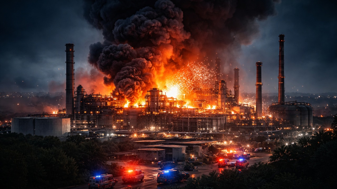 A fire erupted overnight at a synthetic rubber plant in Russia’s Tula ...