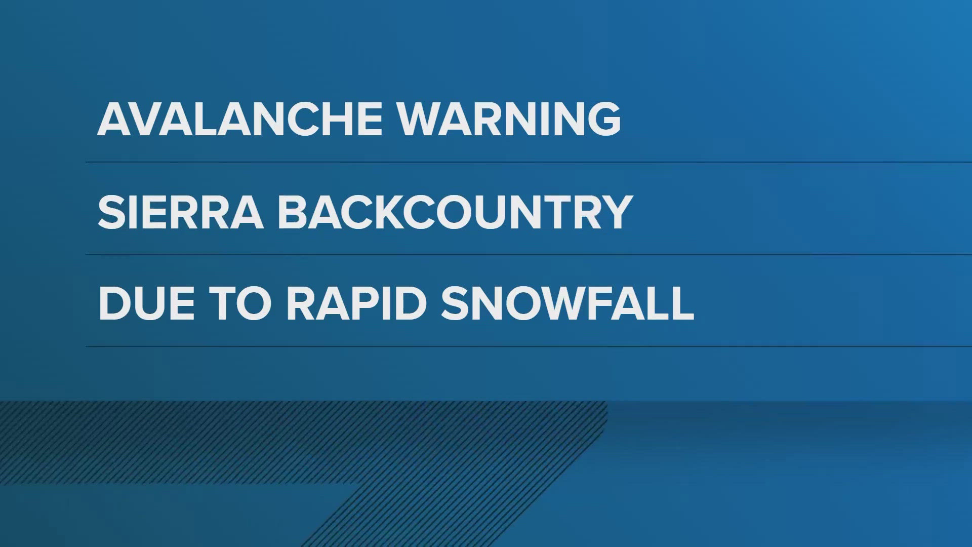 Avalanche warning in the Sierra backcountry