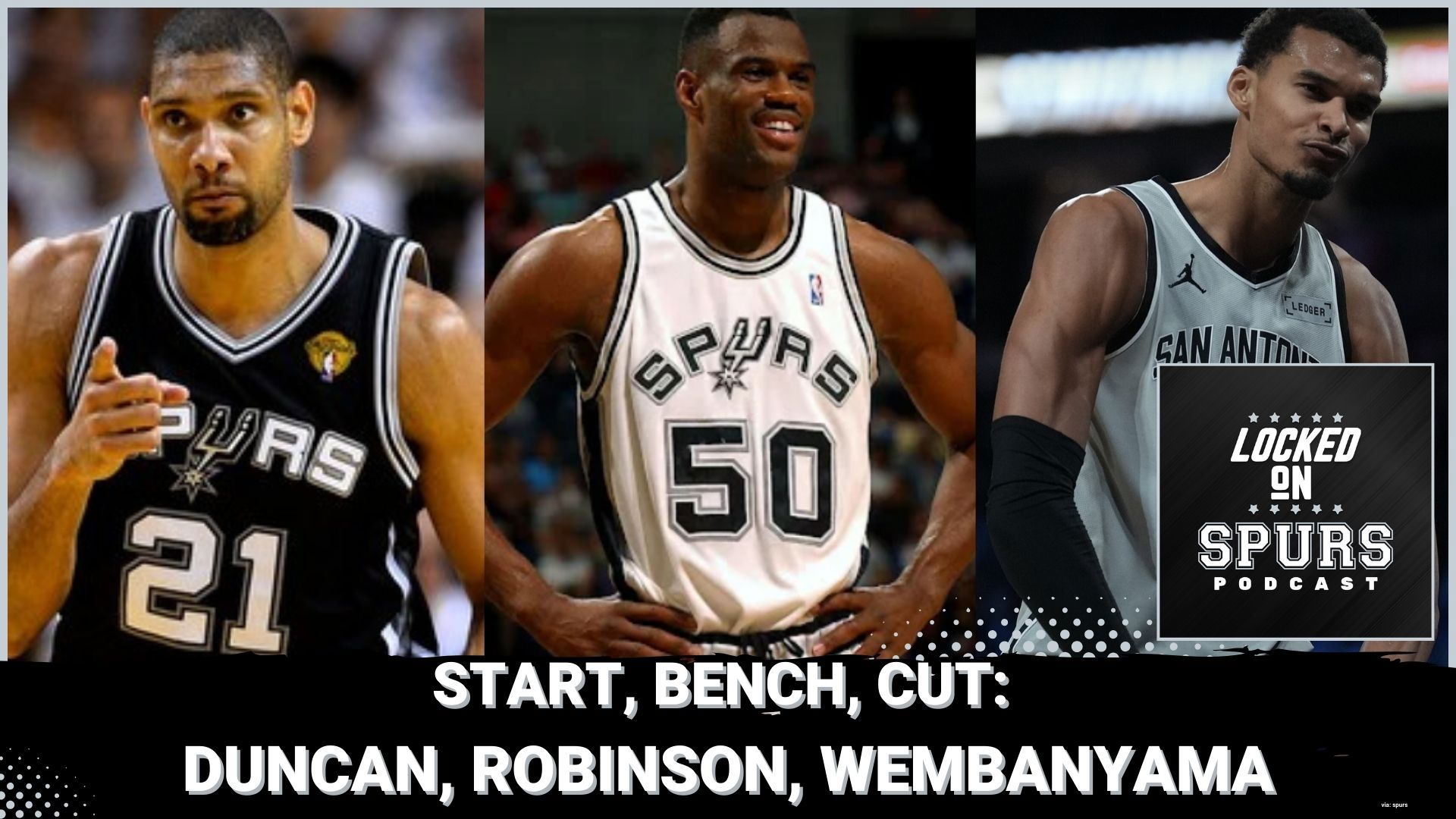 Start, bench, cut: Spurs' Duncan, Robinson, Wembanyama | Locked on Spurs