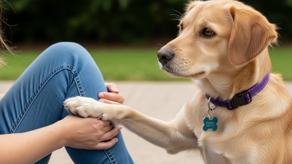 This is what your dog is trying to tell you every time he puts his paw ...