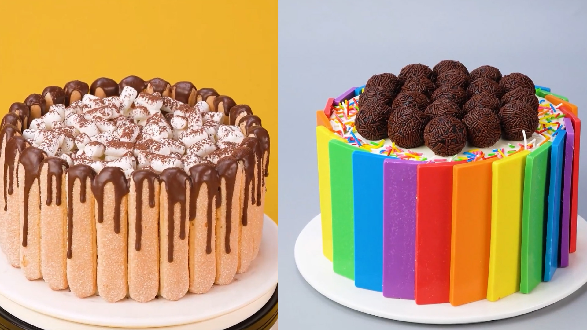 Which cake would you choose first? Classic or colorful
