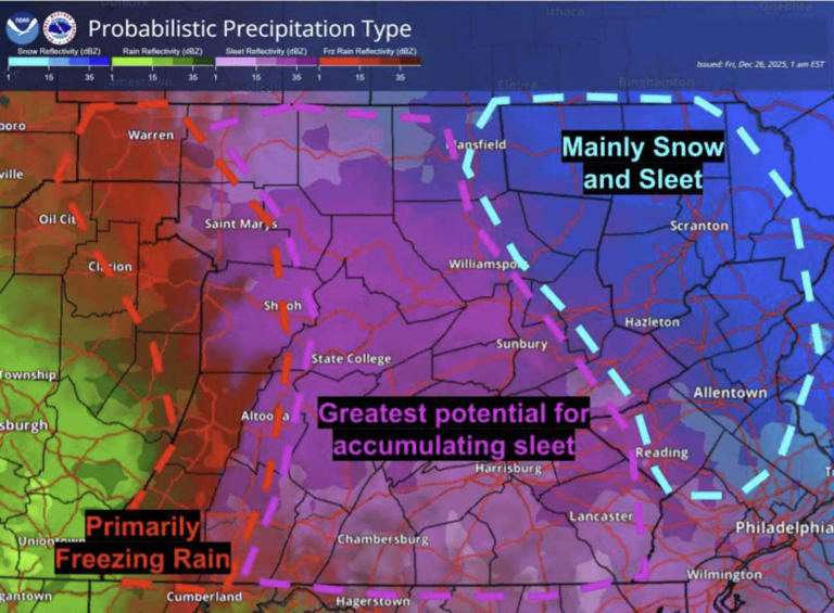 Ice storm warnings, winter storm alerts expanded across Pennsylvania ...