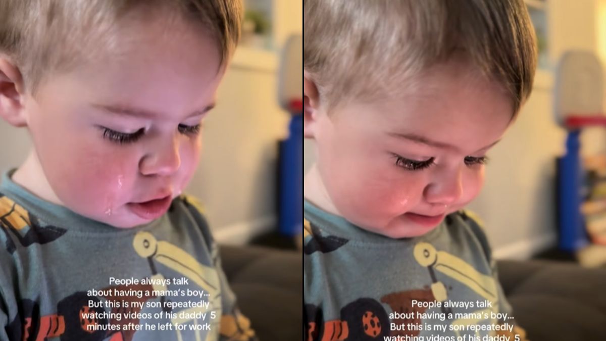 Watch Toddler Cries Every Time Dad Leaves for Work in This Viral Clip