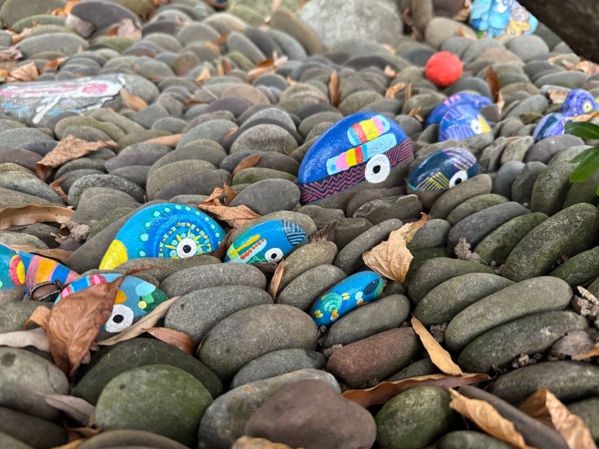 Discover whimsical rock formations, characters on Reston's Blue Trail