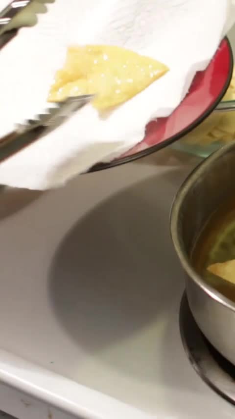 Easy tortilla chips from leftover tortillas (baked or fried) #shorts