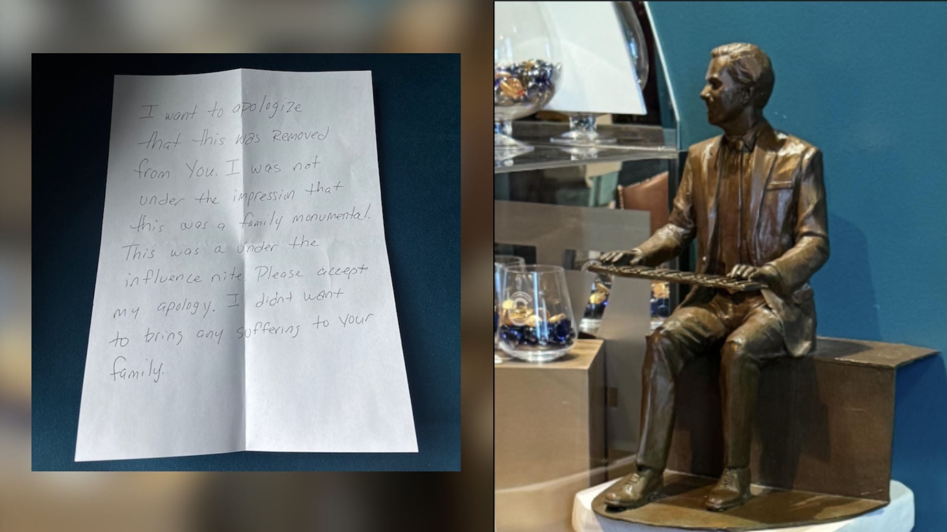 Statue of Charlotte jazz legend returned, with apology note too