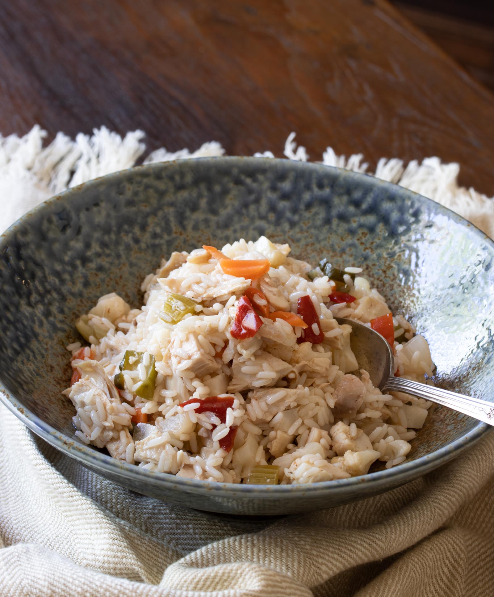 Rice salad with chicken - Great way to use leftovers