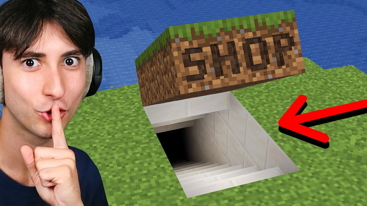 I opened a secret base shop in Minecraft