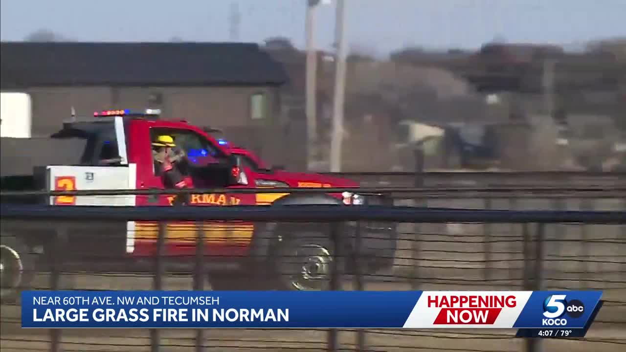Crews contain fire after burning approximately 50 acres of land in Norman