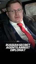 Moment Russian FSB secret agents arrest diplomat for 'treason'