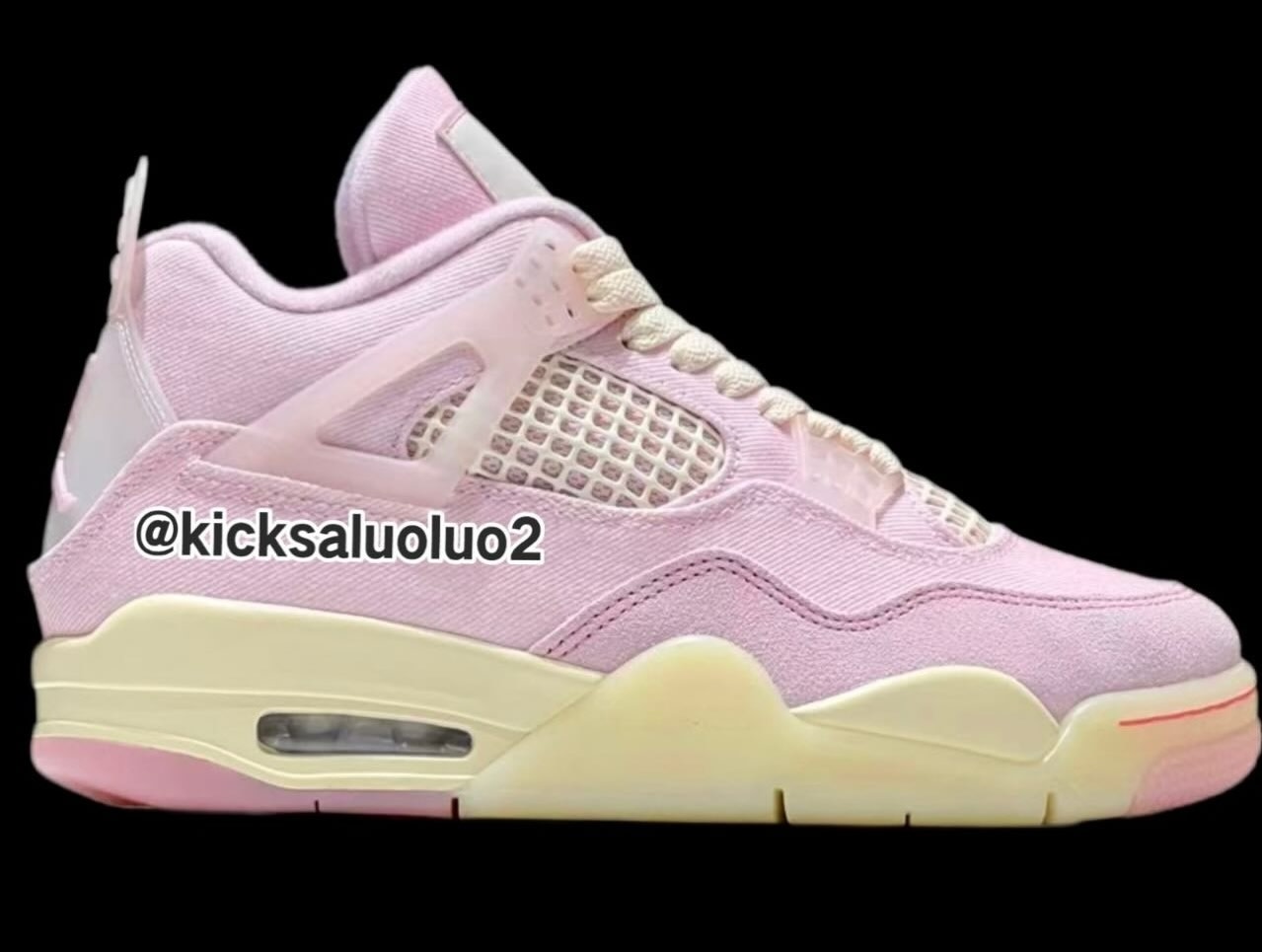 Pink denim appears on this Air Jordan 4