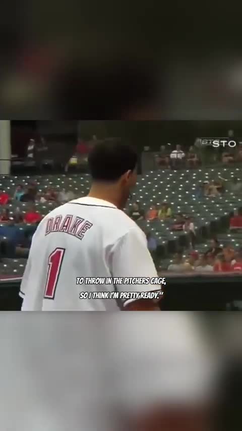 This Drake first pitch was... something else