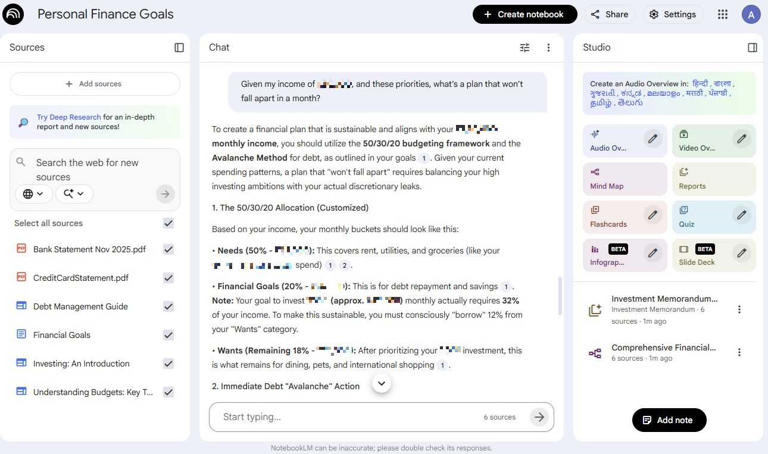 I turned NotebookLM into my personal finance coach — and it called out ...