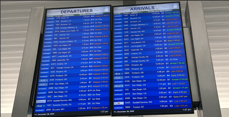 SMF shows multiple flights canceled, delayed amid travel season