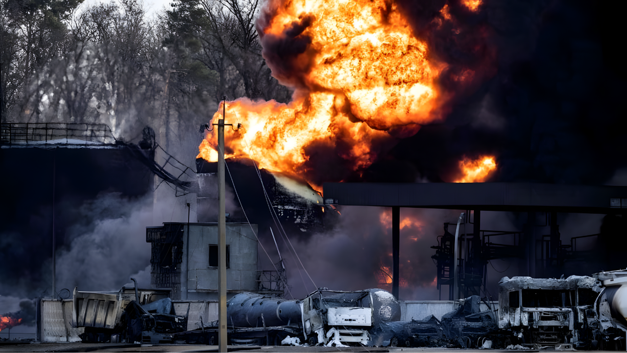 Ukrainian drones obliterate 20 fuel tanks, 70% of Russian port