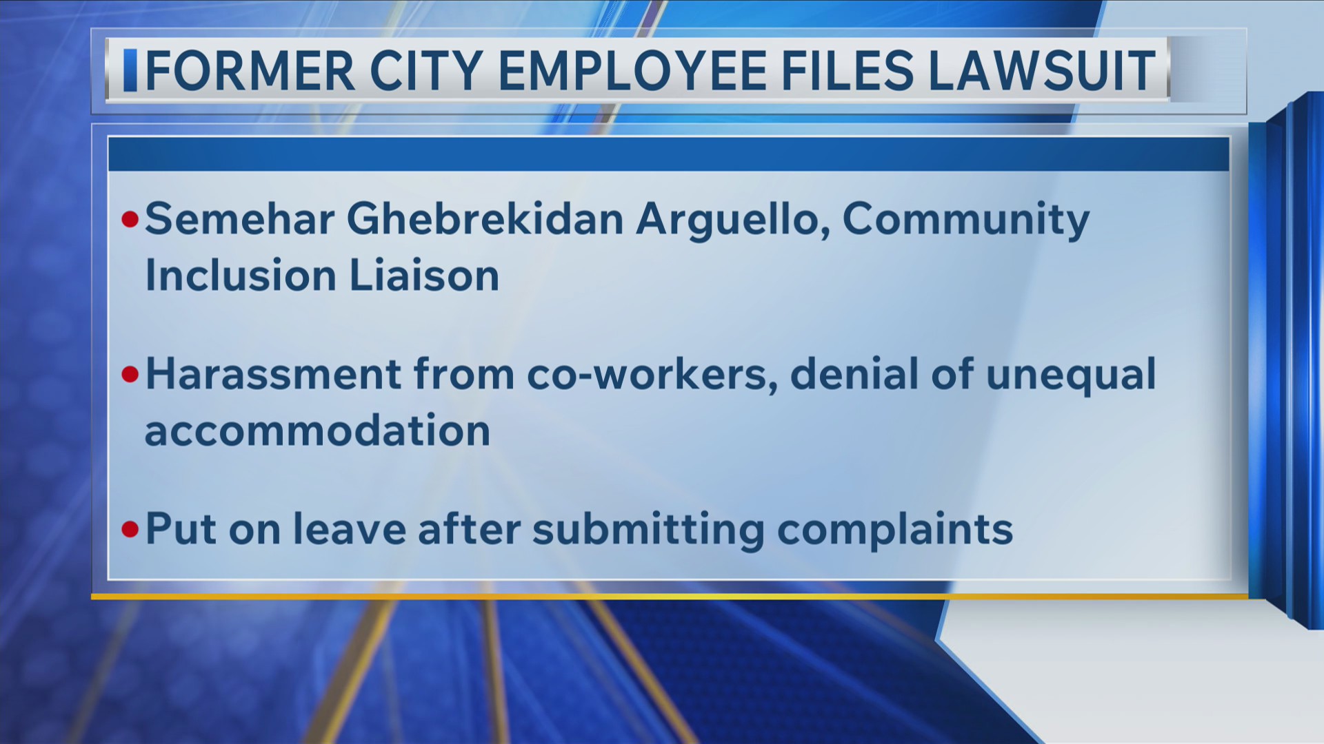 Former city employee files lawsuit