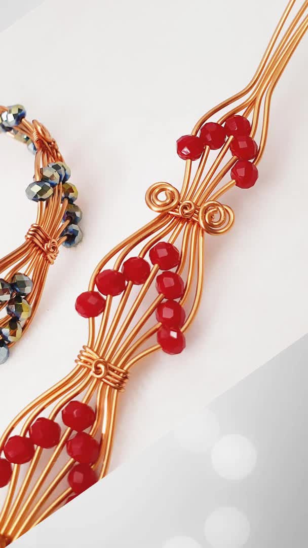 Play with wire | Arrow bracelets | Thick bangles | Wire jewelry 605 #Shorts