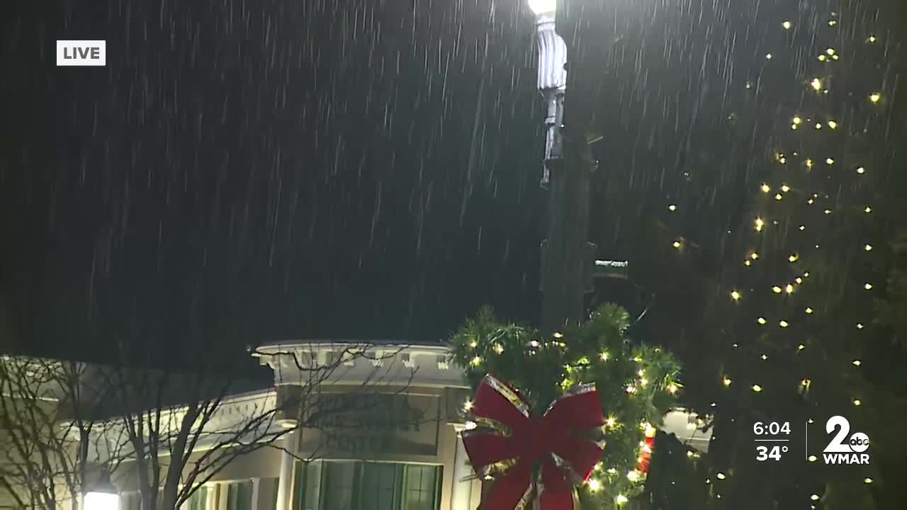 Wintry mix impacts Maryland the day after Christmas
