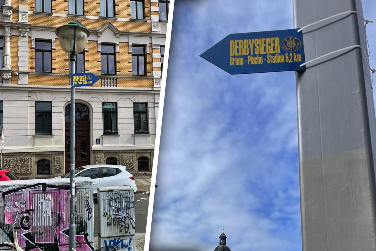 Derbysieger markiert Revier: Neue Wegweiser in Leipzig aufgetaucht