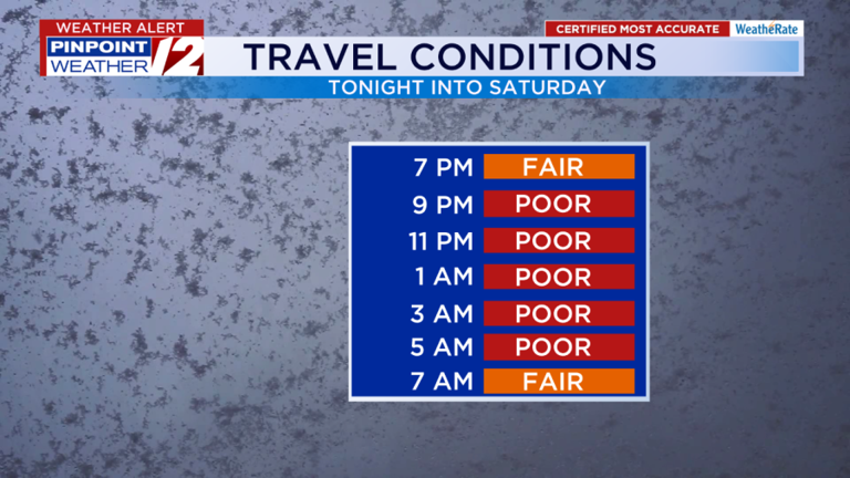 Plowable snow causing dangerous driving conditions