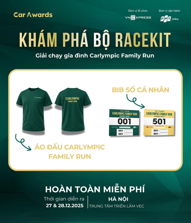 Ngày mai diễn ra giải chạy Carlympic Family Run 2025