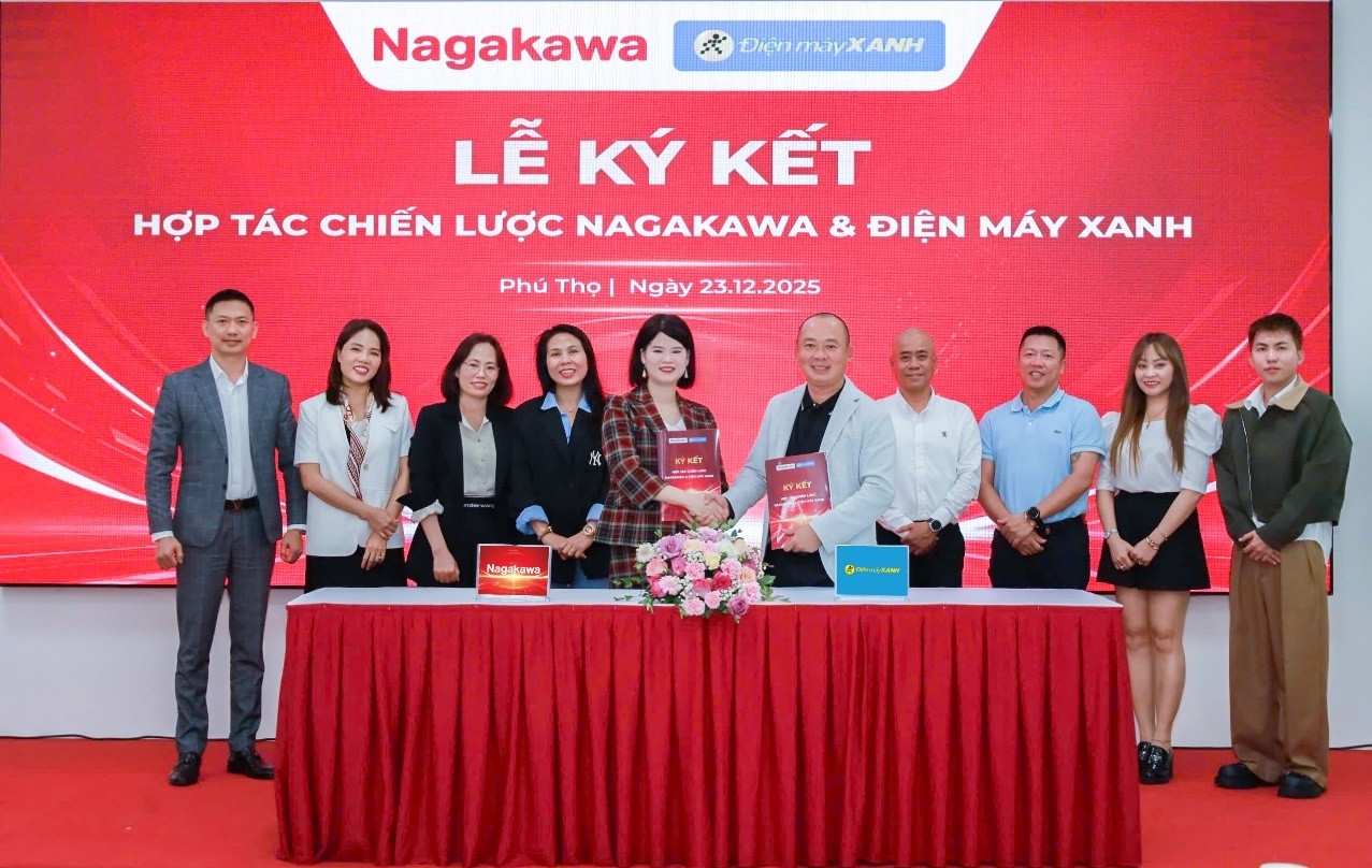 Nagakawa hợp tác Điện Máy Xanh mở rộng hệ thống phân phối