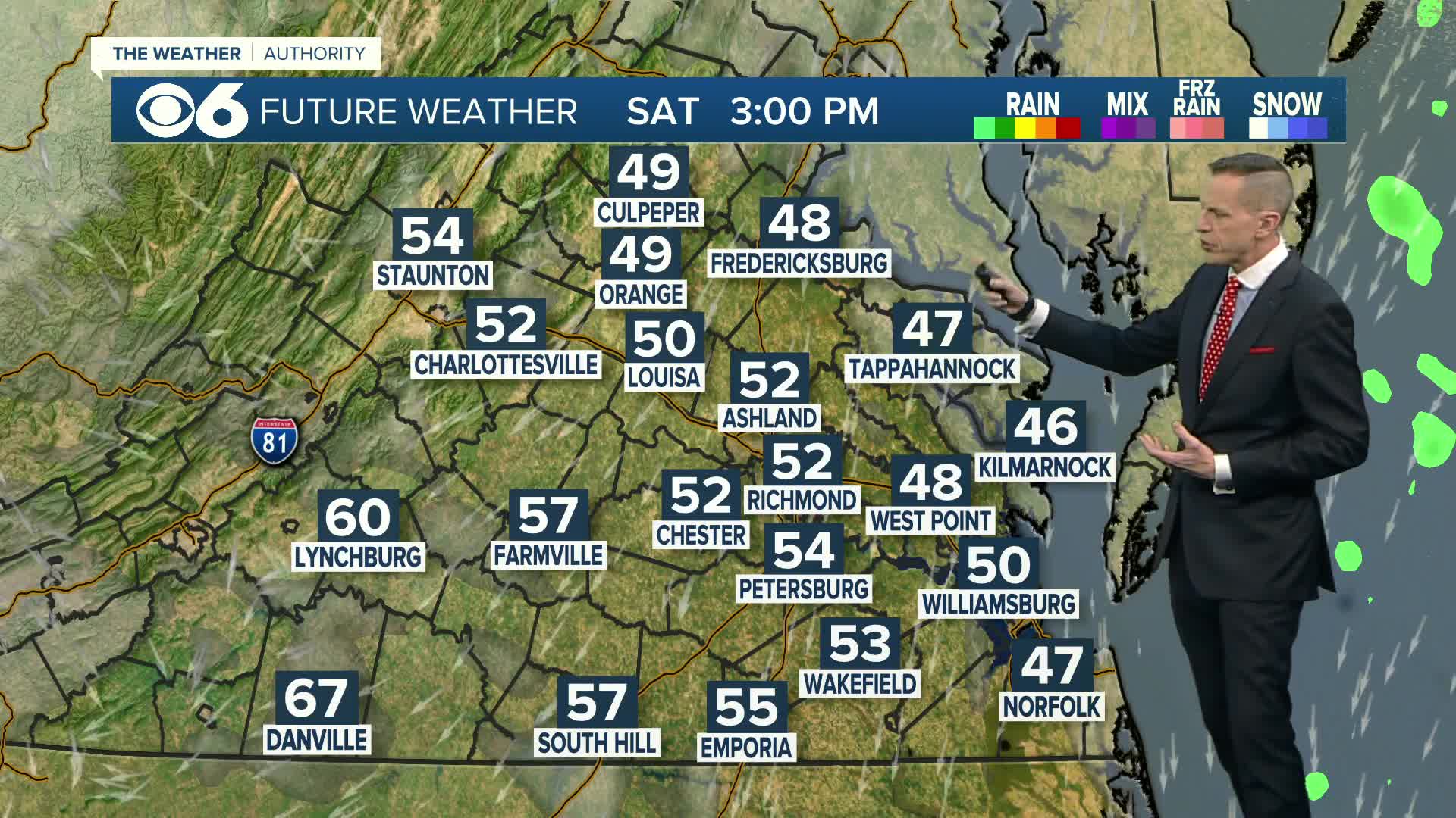 Not as cold Saturday with some sun