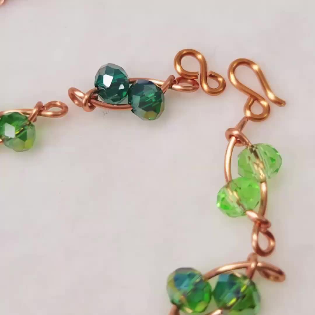 Simple chain bracelet | crystal beads | stone with hole @LanAnhHandmade ...