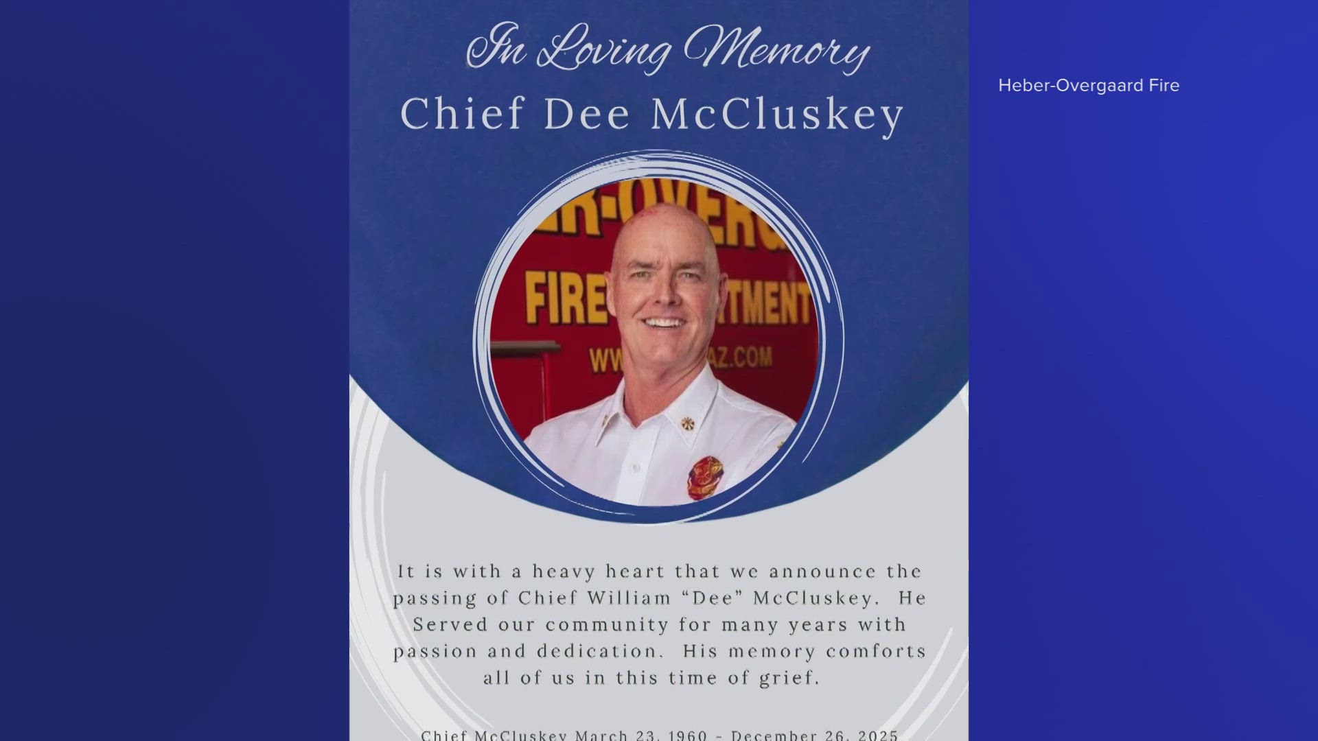 Heber-Overgaard mourns death of fire chief