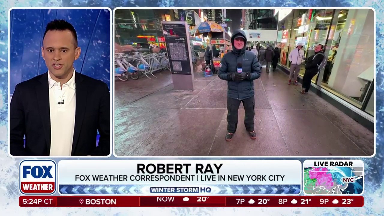 FOX Weather is live from Times Square in New York City as a strong ...