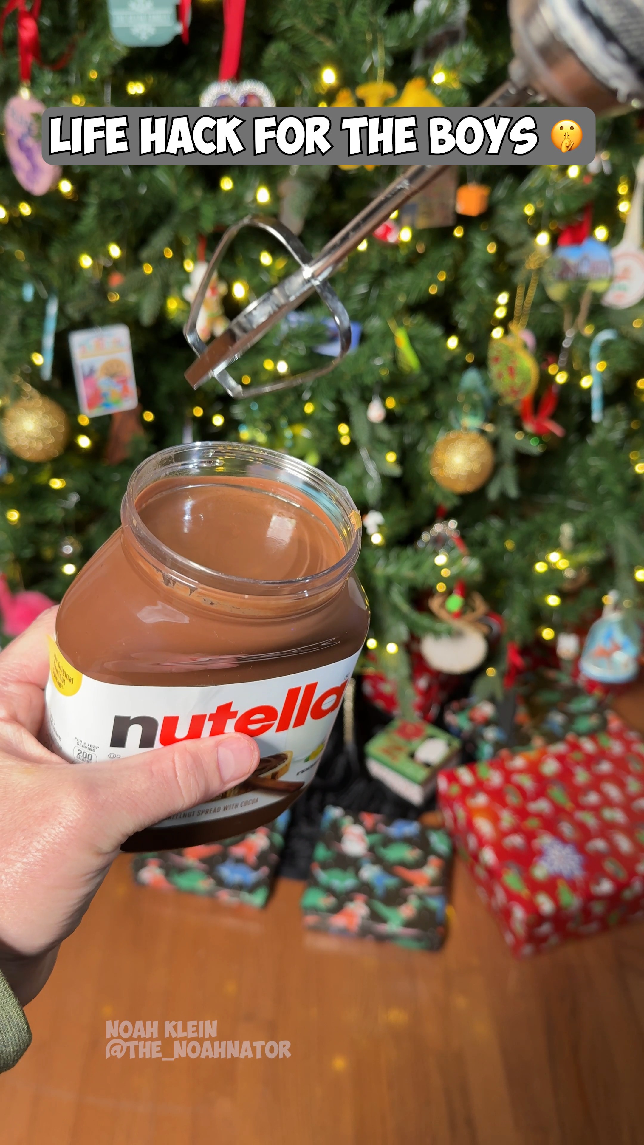 Easy Nutella mixing hack