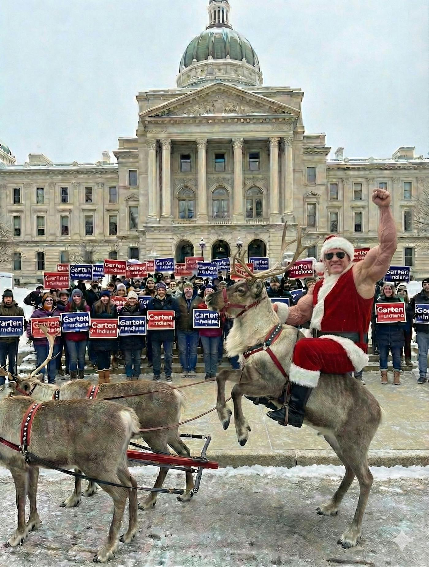 Republican lawmaker brags about beating up Santa in weird photos