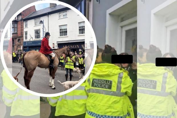 Protests and police present at Boxing Day hunt