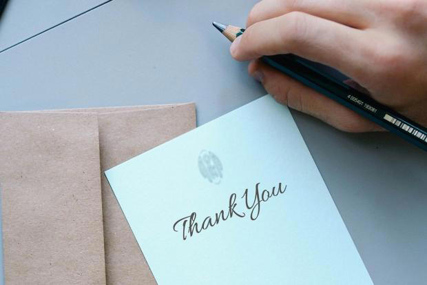 It's polite to send thank you cards - but many don't