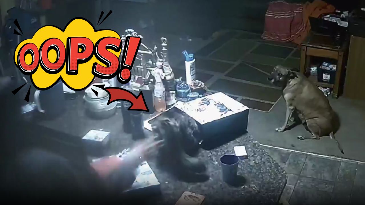 Cat takes a dramatic tumble after a girl gives her a gentle tap