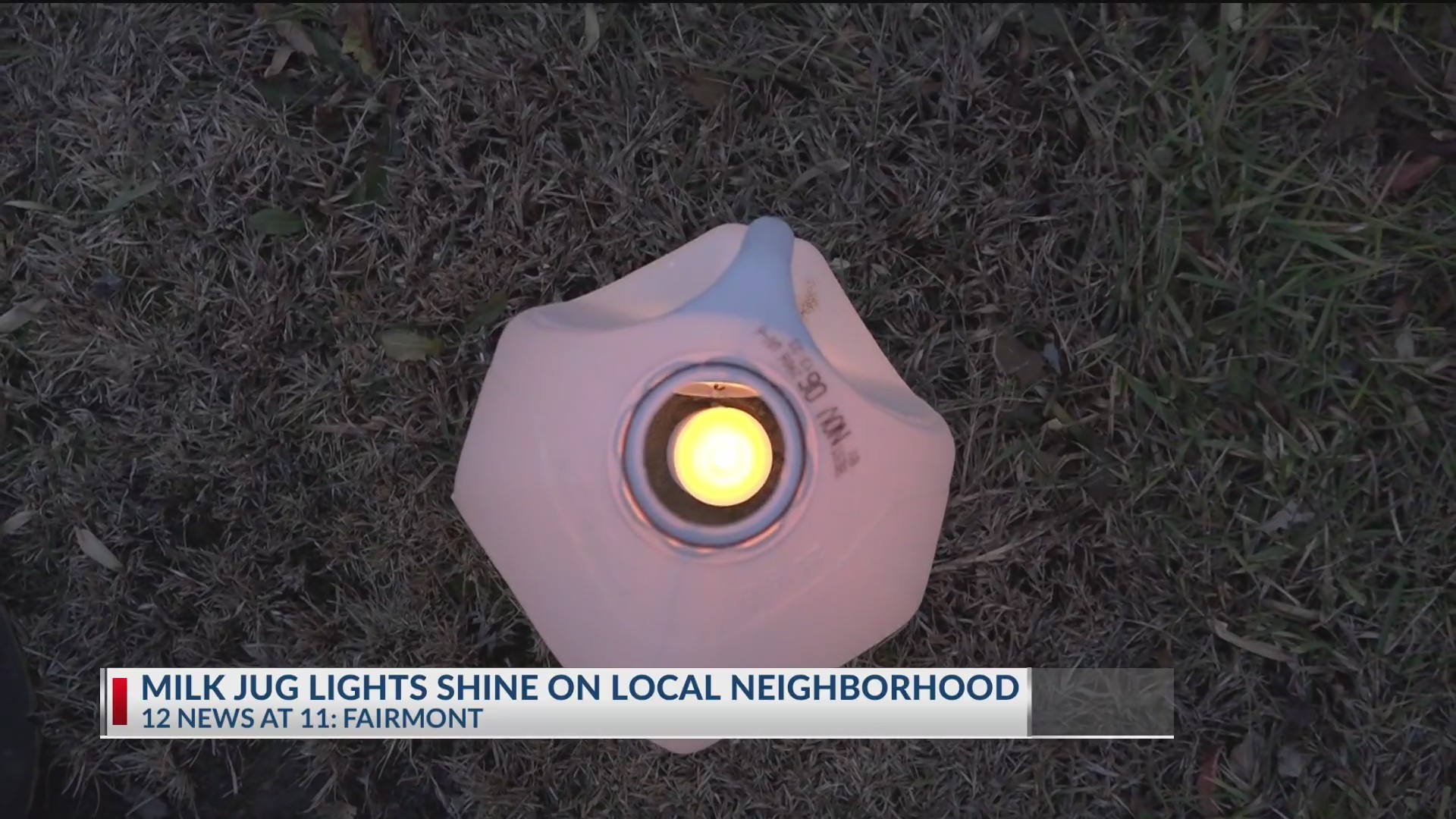 Milk jug luminaries light up Fairmont neighborhood