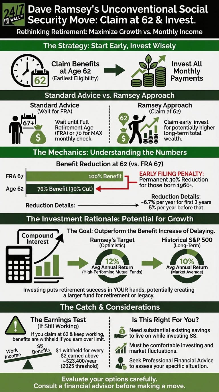 Dave Ramsey to baby boomers: ‘Start Social Security at 62 and invest ...