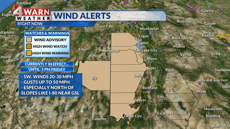 Winter weather advisories for Utah mountains this weekend