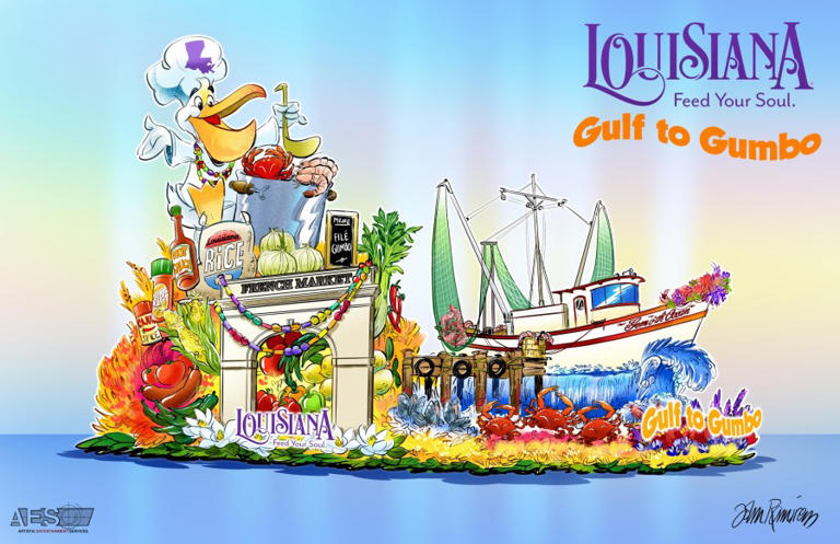 Louisiana’s 2026 Rose Parade float to showcase Gulf cuisine