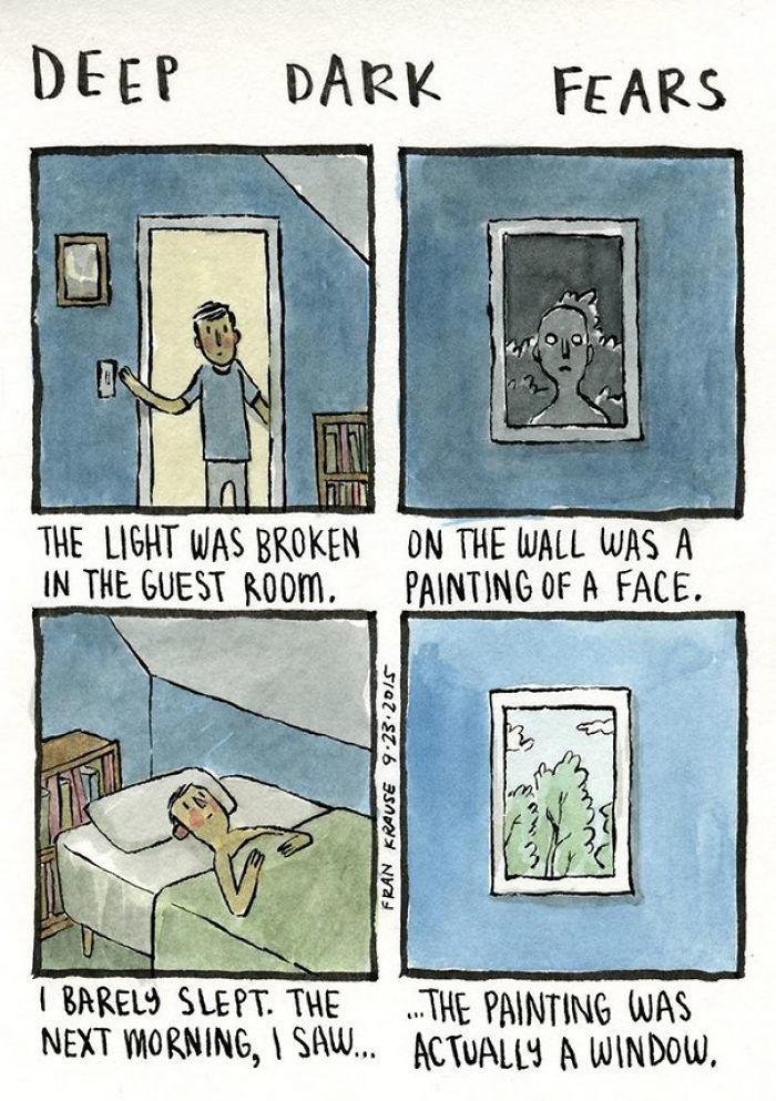 This artist illustrates people’s deep dark fears and some of them are ...