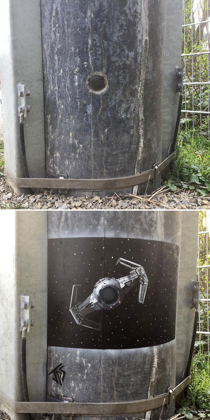 This artist creates graffiti that interact with their surroundings (29 ...