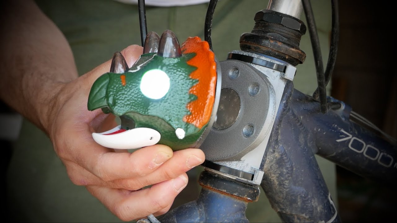 I made a magnetic bike light holder