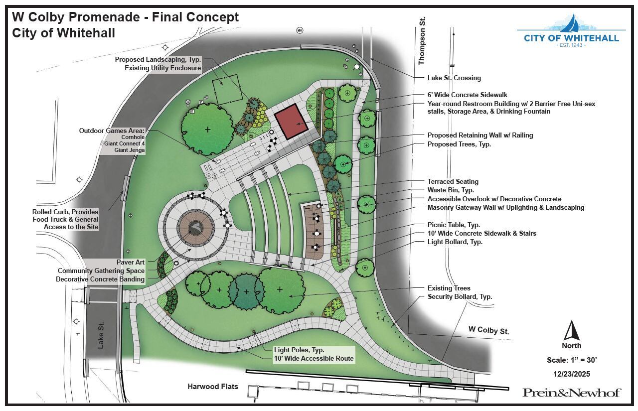 Whitehall drops amphitheater from waterfront park development