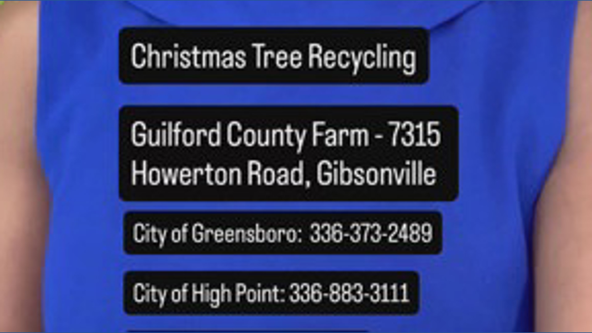 Christmas tree recycling in Guilford County