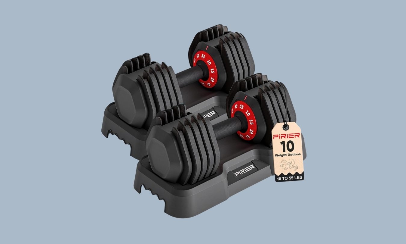 Adjustable 55lb dumbbell set is 28% off just in time for your 2026 ...