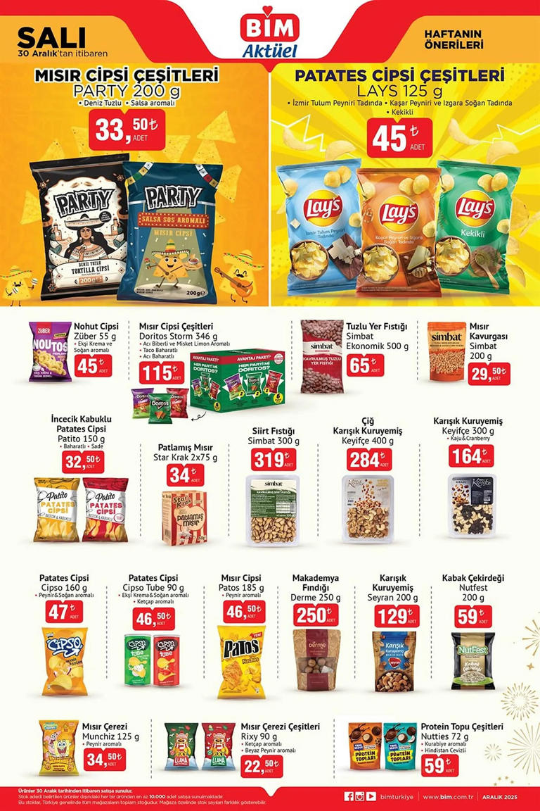 BİM Marketlerin İndirim Yağmuru: 30 Aralık Salı Yıl Sonuna Özel BİM ...