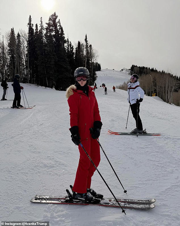 Ivanka Trump hits the slopes in fiery red outfit as she shares glimpse ...