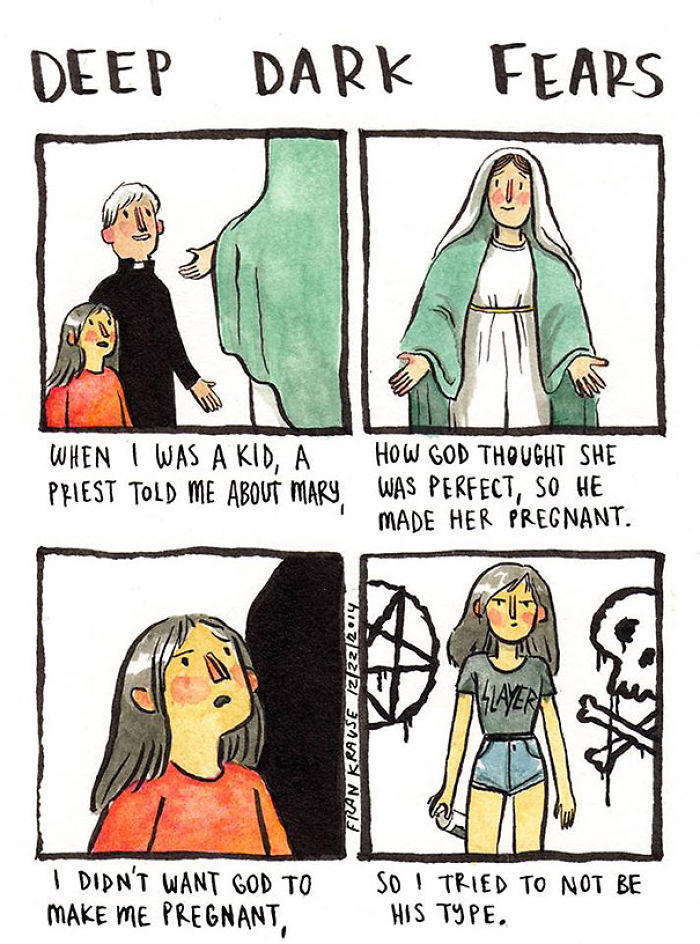 This artist illustrates people’s deep dark fears and some of them are ...