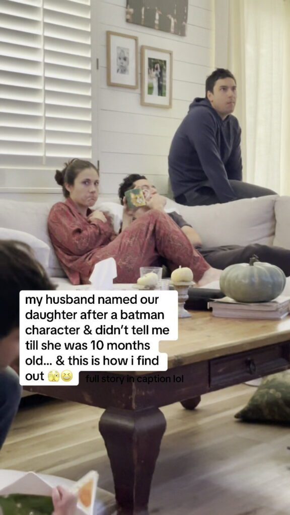 Moment mum discovers husband has secretly named daughter after a Batman ...